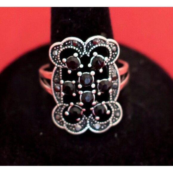 Jewelry | Vintage Dark Night Goth Ring Size 9 12 F27 | Poshmark